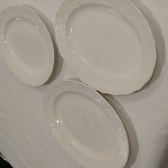 Dining | Vintage Oval Ironstone Creamware Platters Set Of Three ...